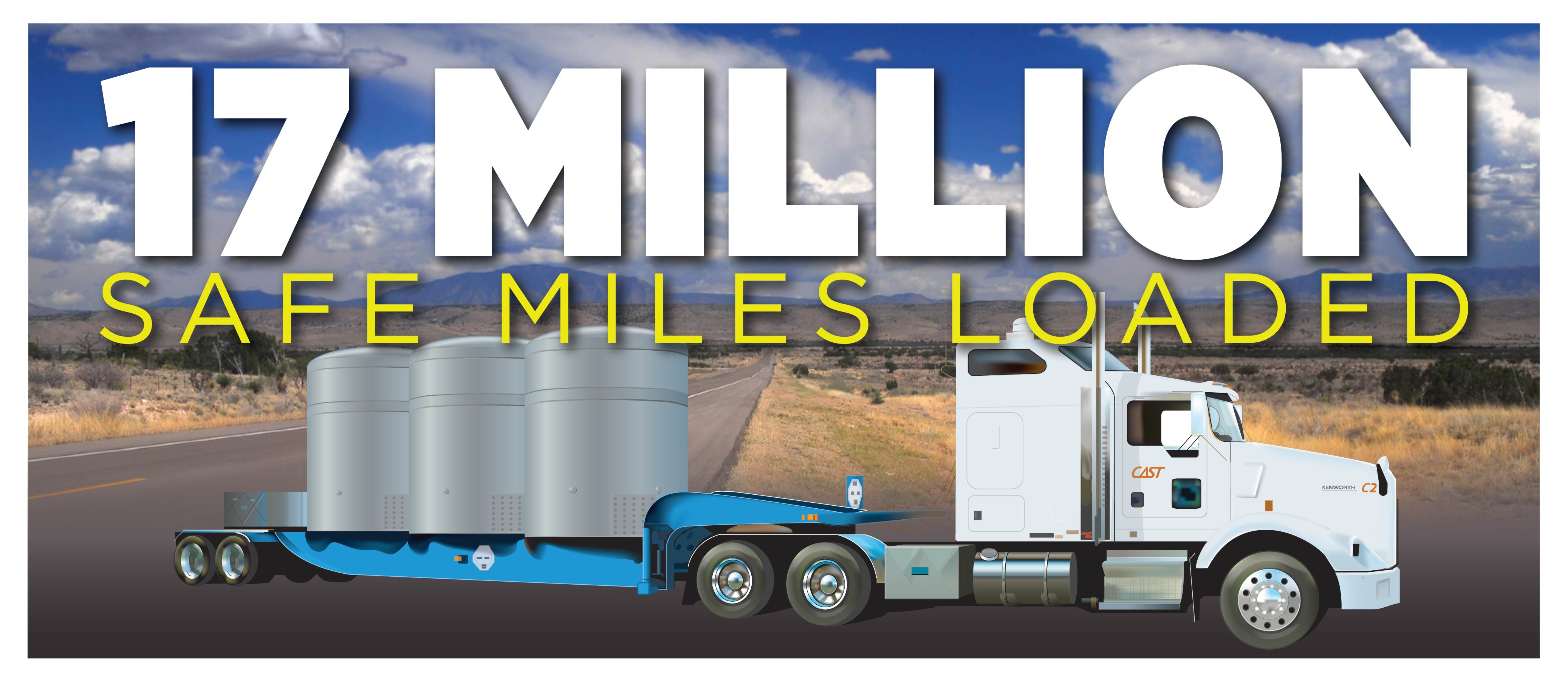 Nuclear waste transportation exceeds 17 million safe miles